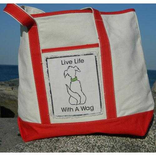 Wag Bag Canvas Tote by Snazzy Jazzy Pet Lets You Grab-N-Go With Fido ...